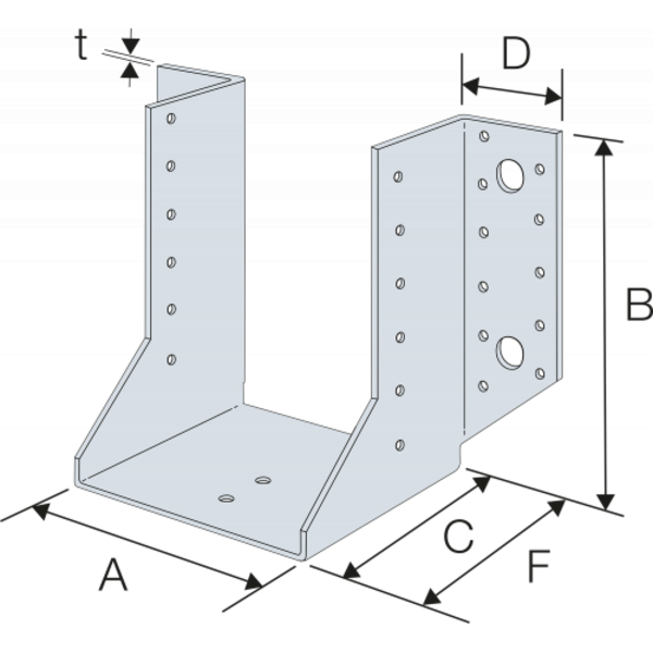Koop Balkdrager met naar buiten staande flenzen snel en eenvoudig ...